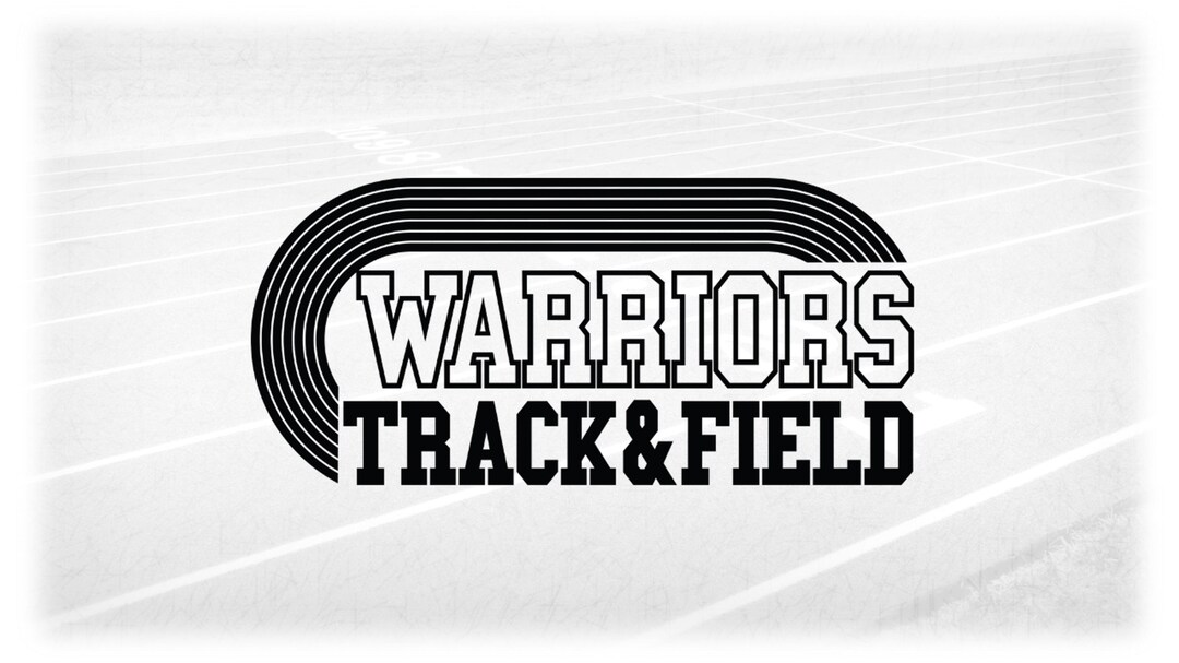 Sports Clipart: Black Running Track With Bold College Varsity Style ...