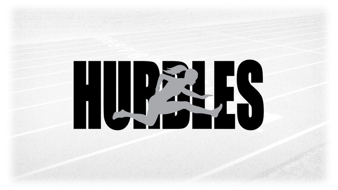 Sports Clipart: Black Track & Field Word "hurdles" With Overlay of Gray ...