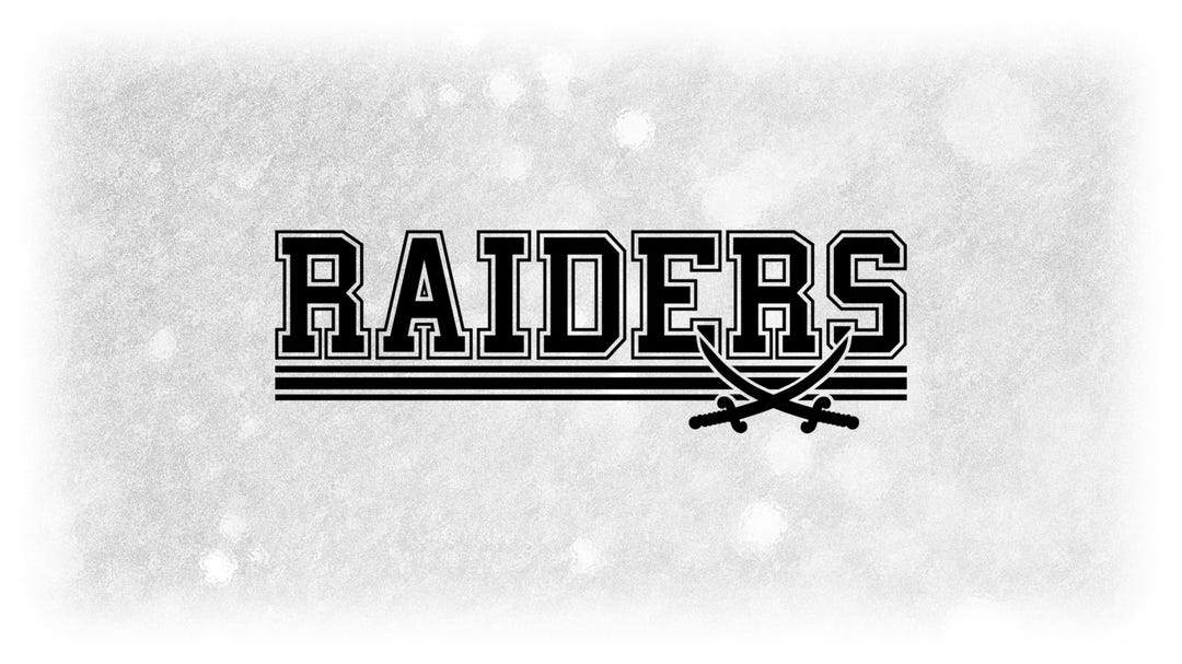 Sports Clipart: Black Bold Varsity "raiders" Team Name Above Stripes ...