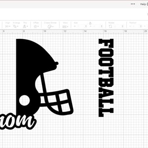 Sports Clipart: Black Half Football and Helmet Split Name Frame With ...