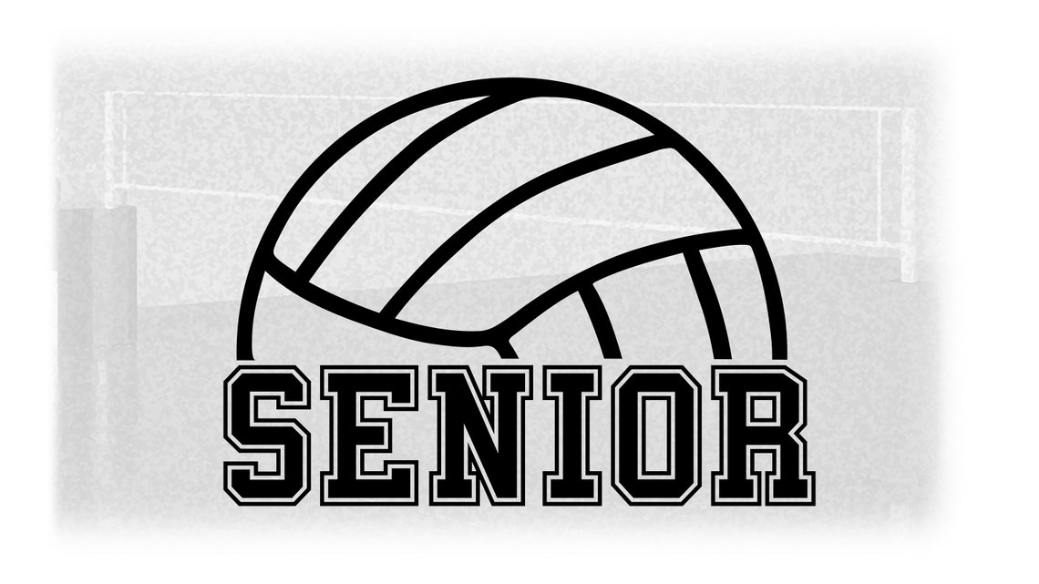 Sports Clipart: Black Half Volleyball With Word - Etsy
