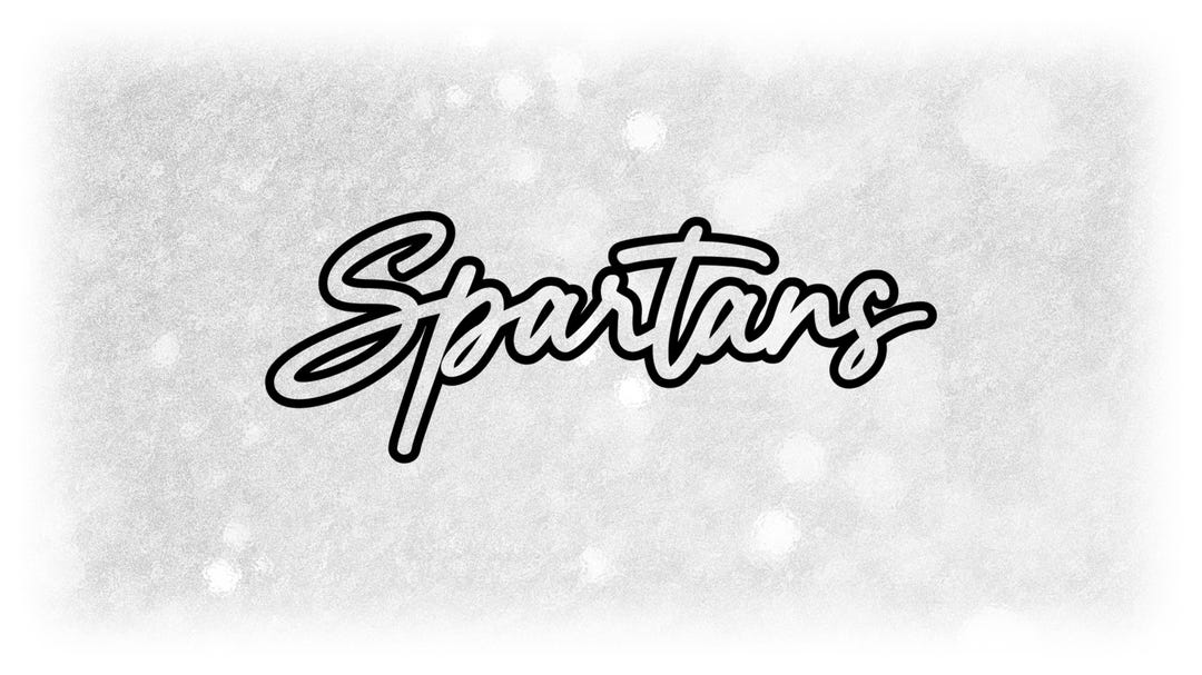 Sports Clipart: Script Cursive Style "spartans" Team Mascot Name Cutout ...