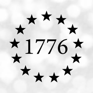 Shape Clipart: Patriotic 1776 Independence Day Year Encircled Within ...