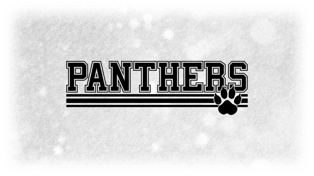 Sports Clipart: Black Bold "panthers" Team Name in Varsity Style Above ...