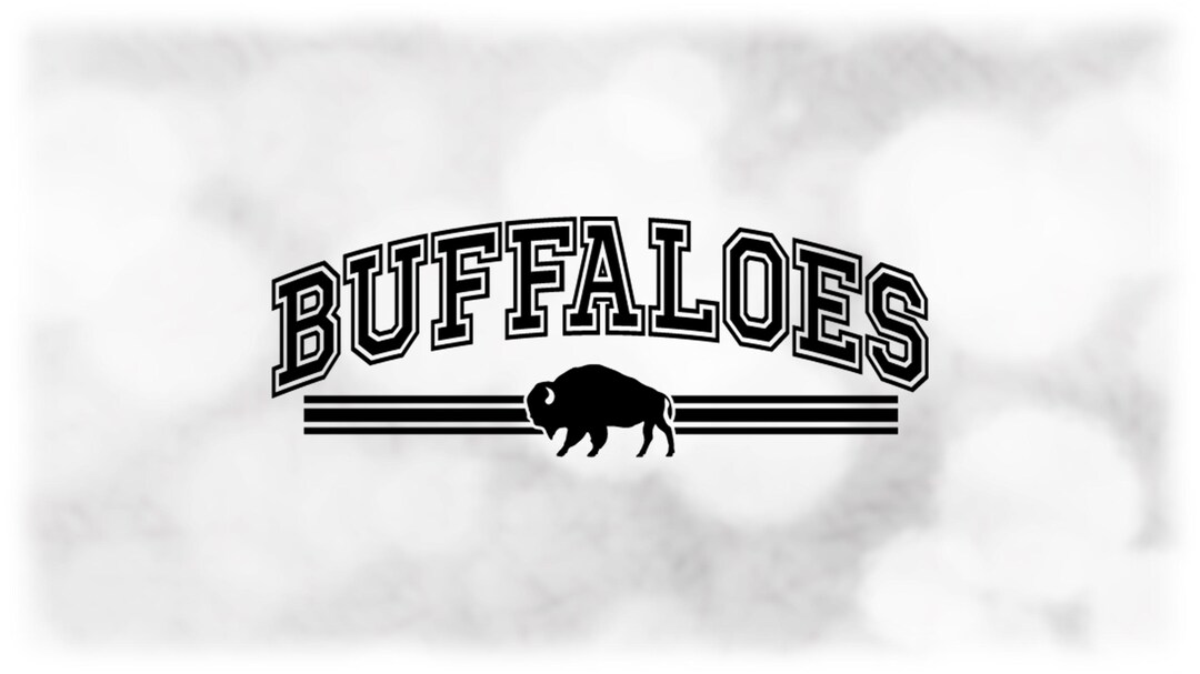 Sports Clipart: Black Arched Varsity Outline Team Mascot Name "buffaloes" With Stripes and Paw ...