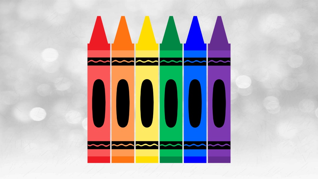 Education Clipart: Vertical Stack of crayons in Red, Orange, Yellow ...