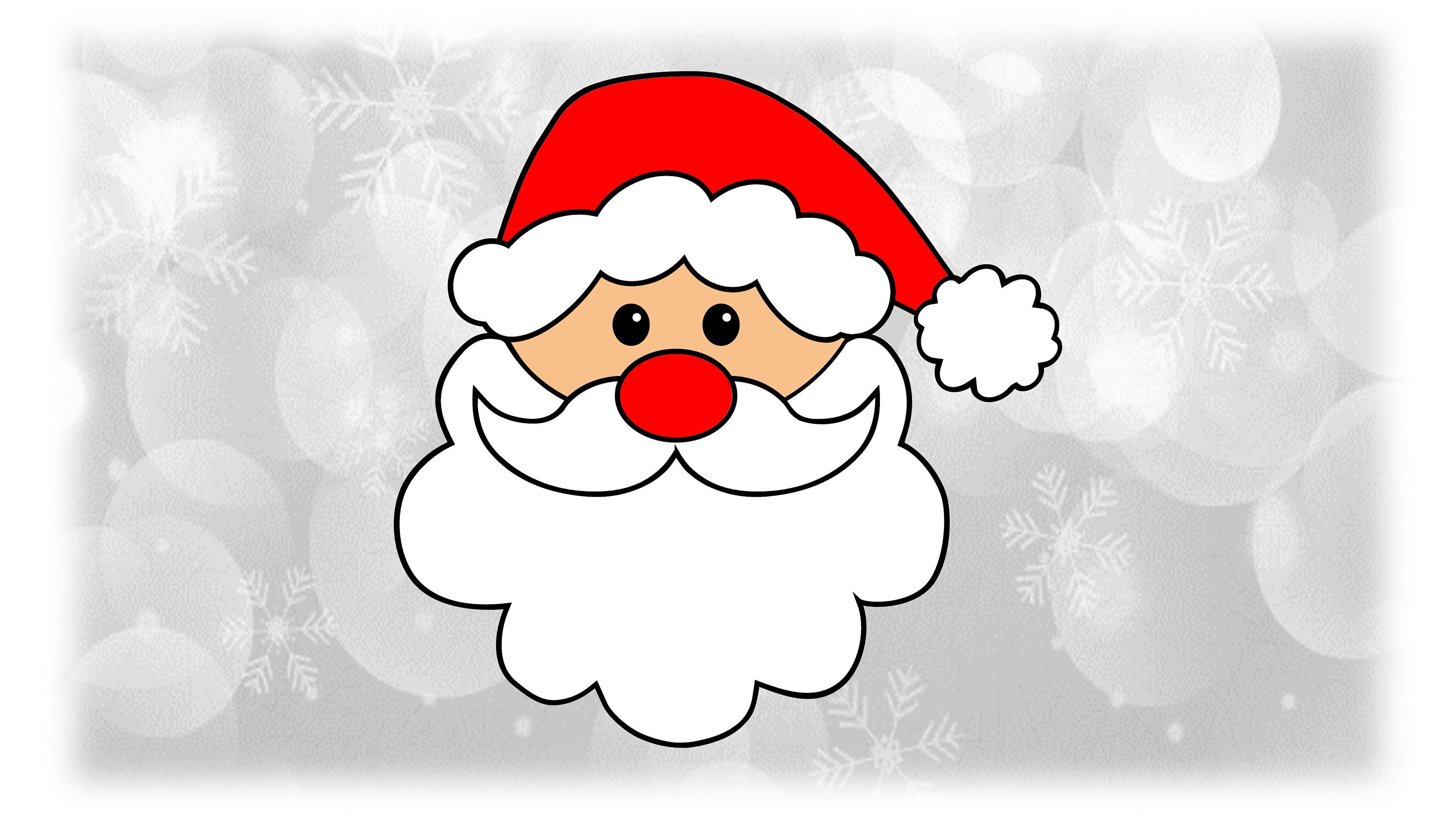 Simple Santa Face Clip Art