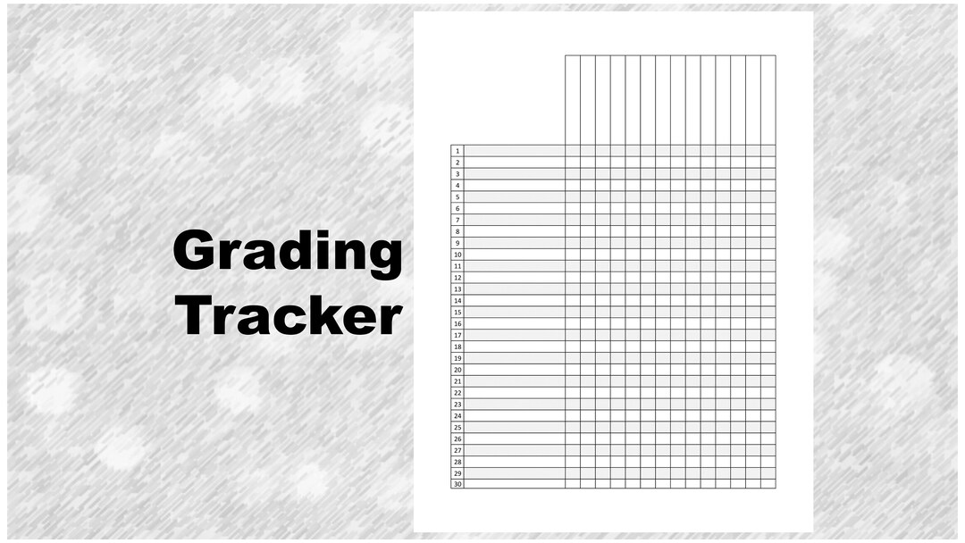 Printable Forms: Shaded Grade Sheet / Tracker Form With Rows for Names ...