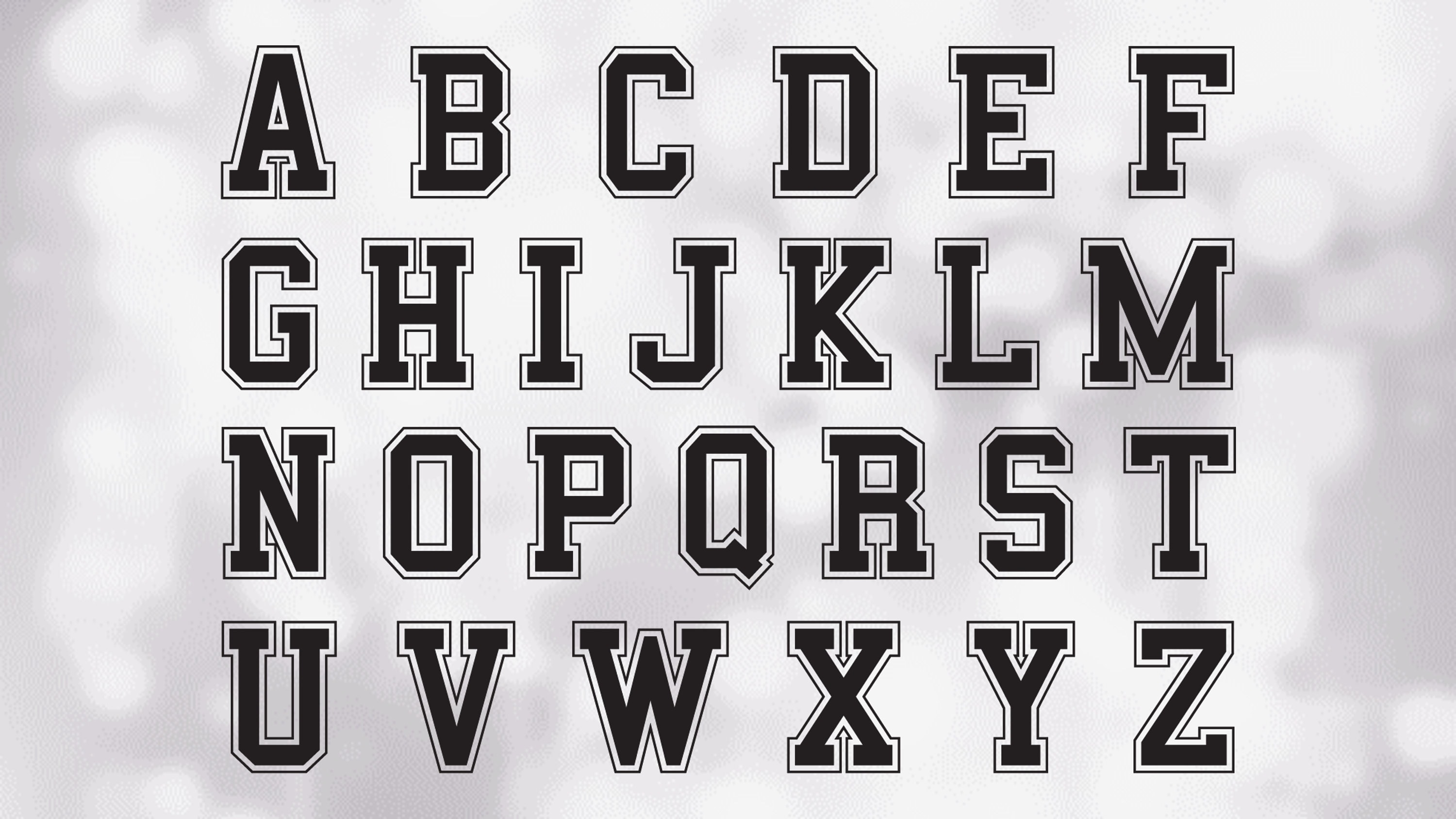Sports Clipart: Alphabet Letter Templates Grouped on Single - Etsy Canada