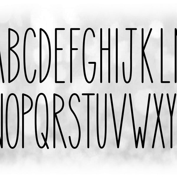 Skinny Font - Etsy