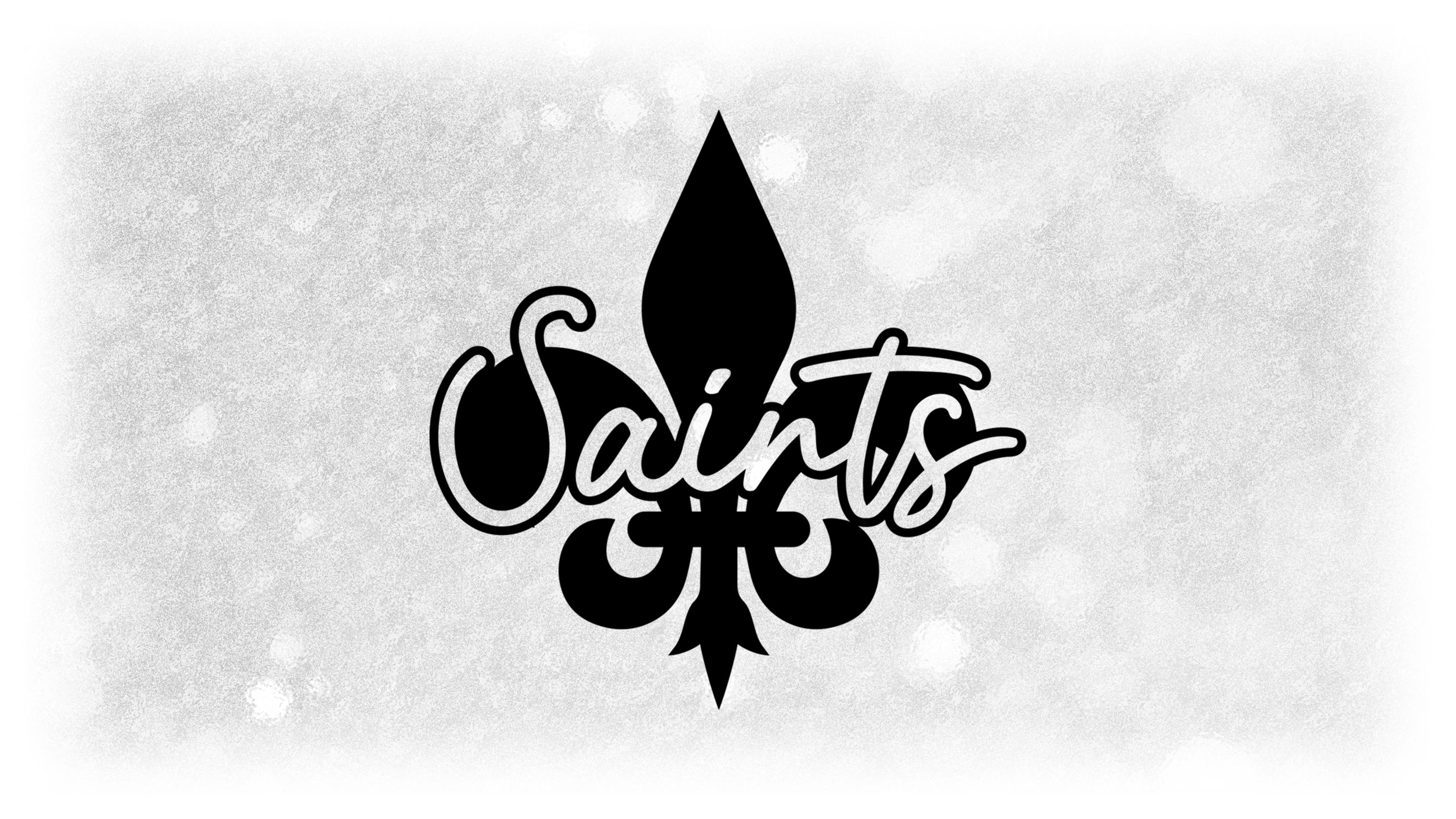 Sports Clipart: Black Script "saints" Team Name Cutout of Fleur De Lis ...