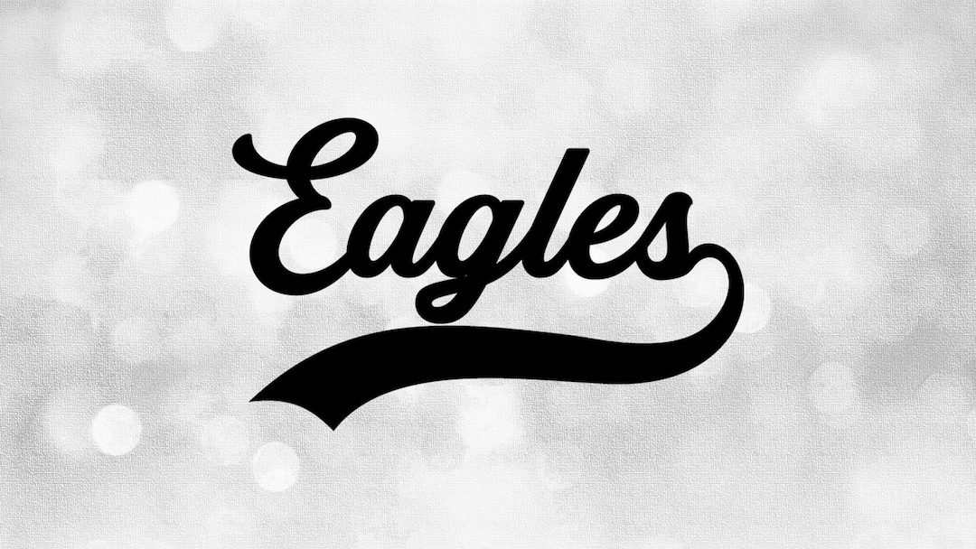 Sports Clipart: "eagles" Team Name in Fancy Print Type Lettering With ...