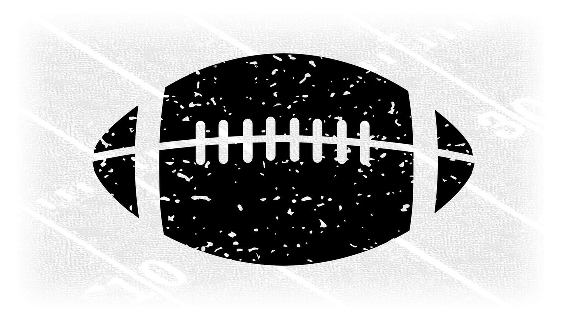 Sports Clipart: Distressed or Grunge Solid Black Football | Etsy