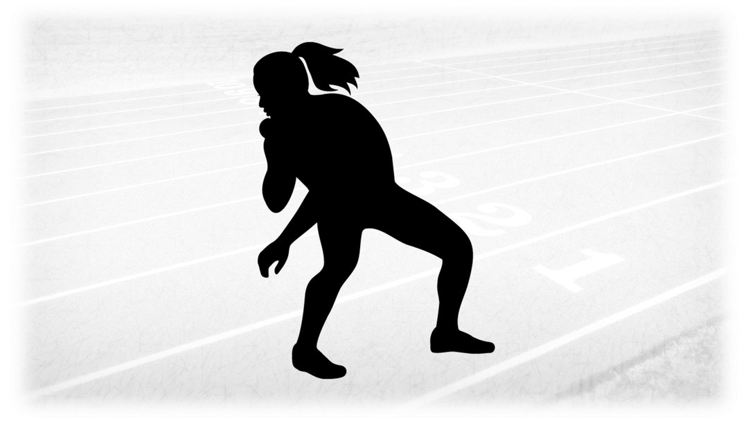 Sports Clipart: Black Silhouette Female / Girl Shot Put Thrower for ...