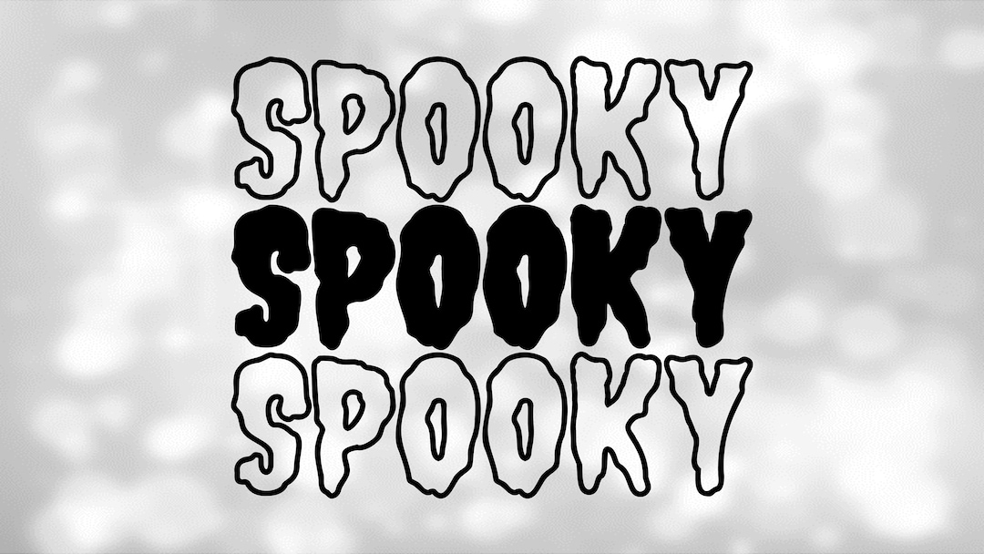 Holiday Clipart: Bold Black Words spooky Spooky Spooky in Dripping ...