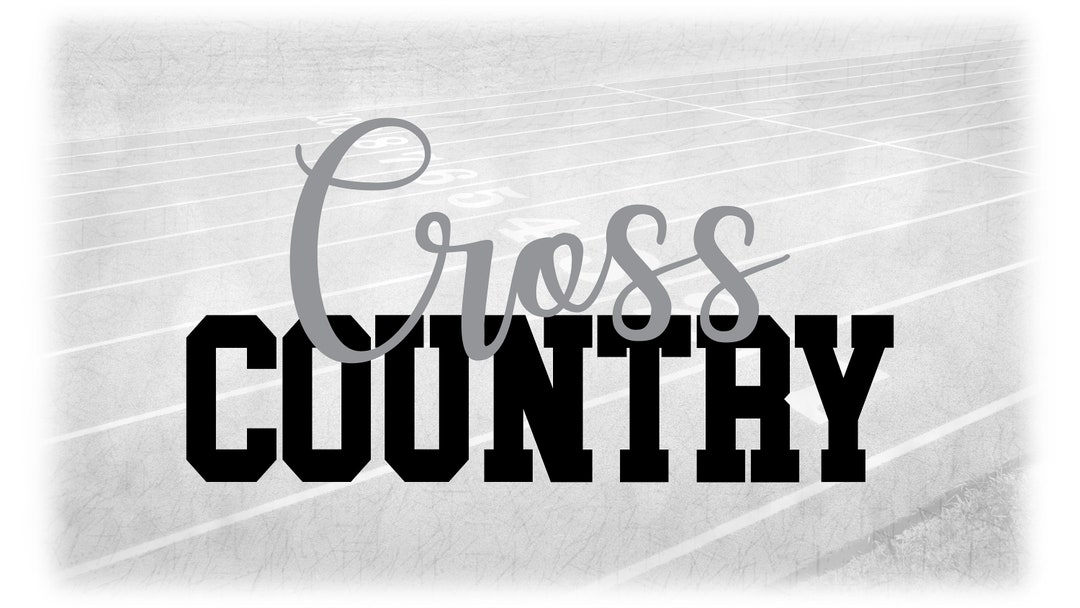 Sports Clipart: Script Gray Word "cross" Layer on Bold Black Collegiate ...