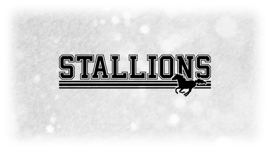 Sports Clipart: Black Bold "stallions" Team Mascot Name in Varsity ...