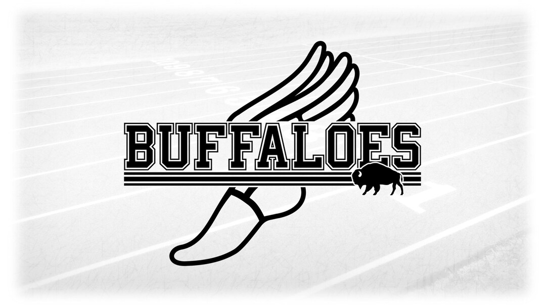 Sports Clipart: Black Split Winged Track & Field Running Shoe With Team ...