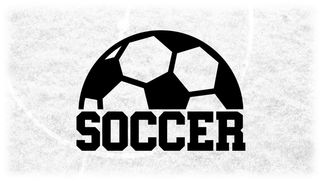 Sports Clipart: Half Black Soccer Ball W/ Bold Word "soccer" Below It ...