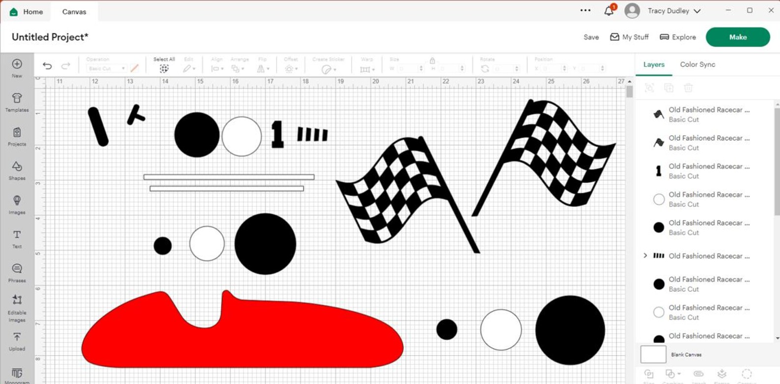 Car/automotive Clipart: Red White Black Old Fashioned Retro Formula One ...