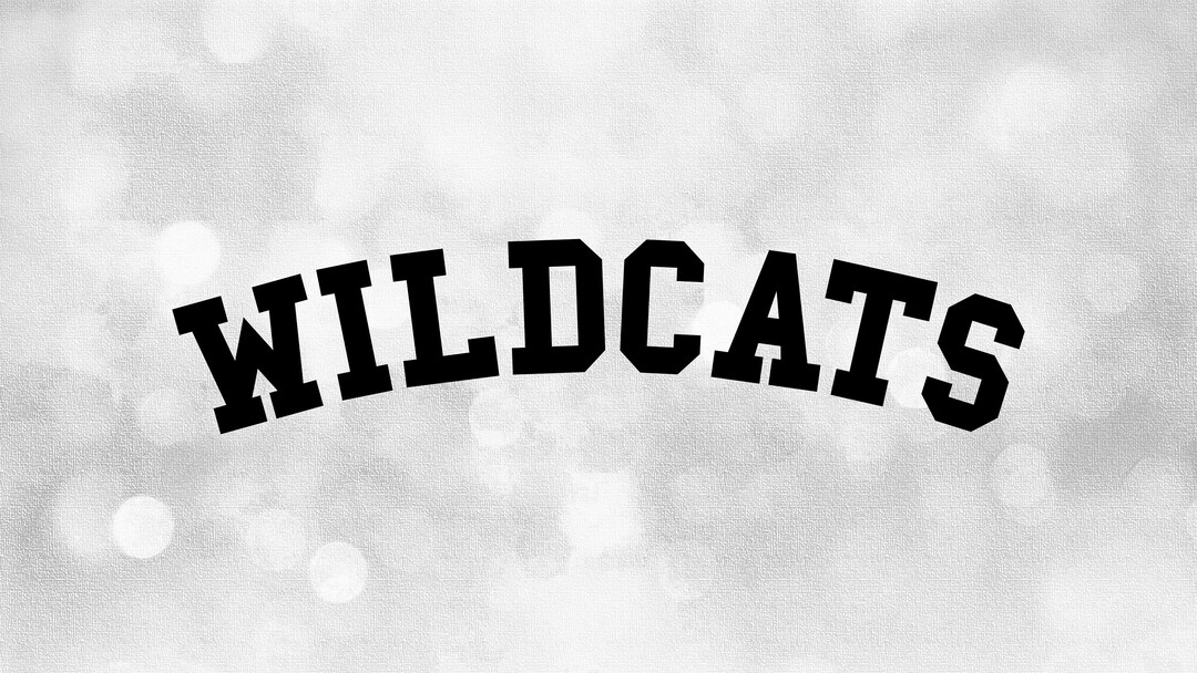 Sports Clipart: Black Arched "wildcats" Team Name in Bold Collegiate ...