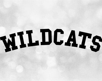 Wildcats Arched Svg - Etsy