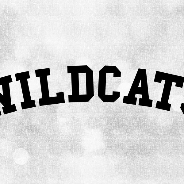 Wildcats Block Letters Svg - Etsy