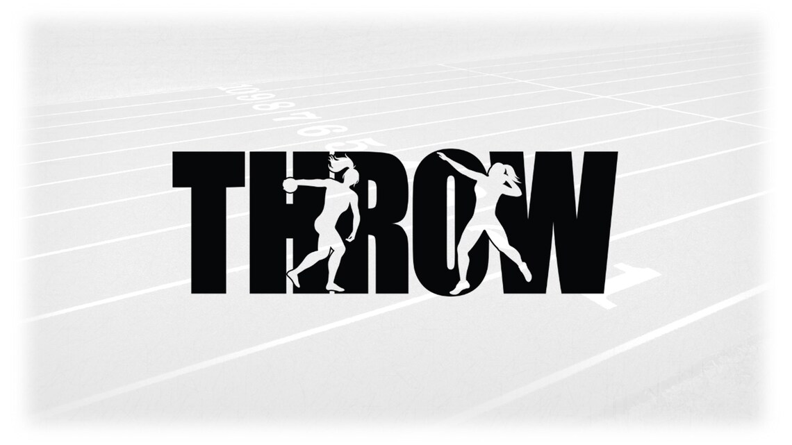 Sports Clipart: Track & Field Black Word "throw" With Female Discus and ...