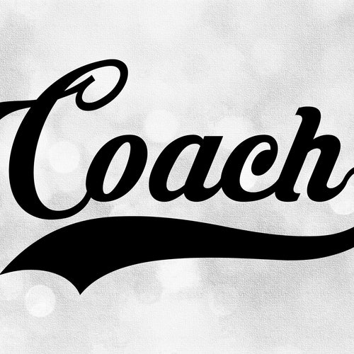 Sports Clipart: Black Word coach in Bold - Etsy
