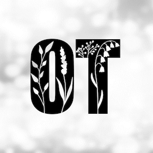 Medical Clipart: Black Bold Letters "ot" With Wildflowers Cutout for ...