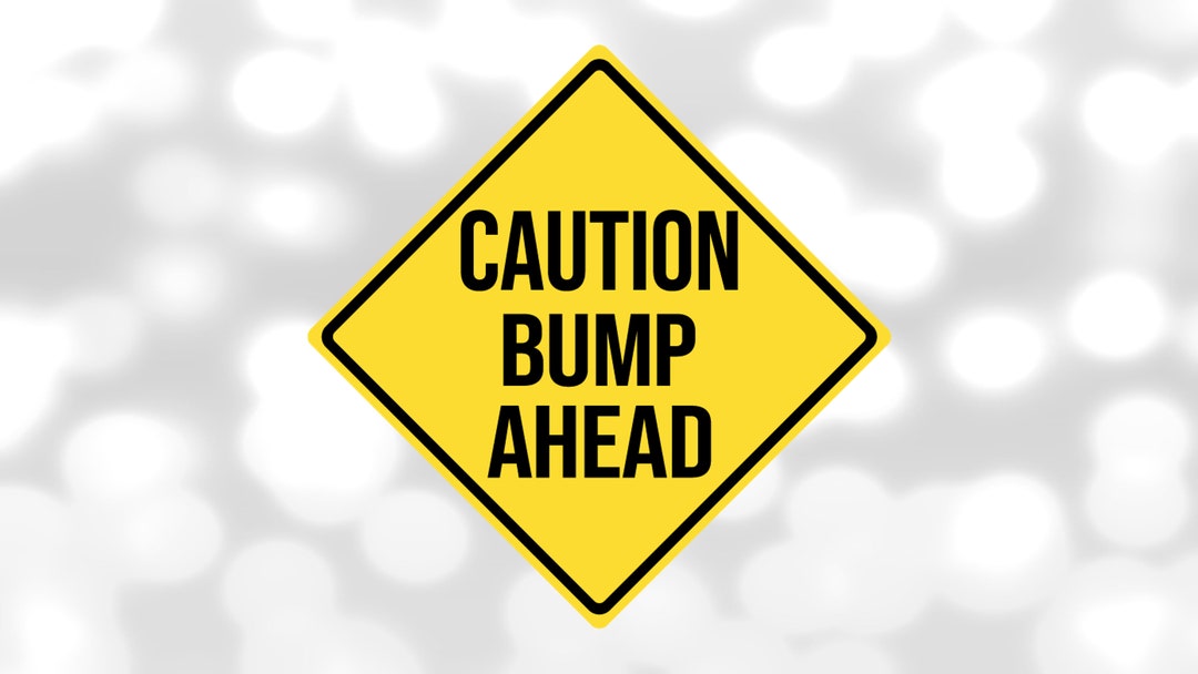 Shape Clipart: Diamond Shaped Bright Yellow "caution Bump Ahead" Sign ...