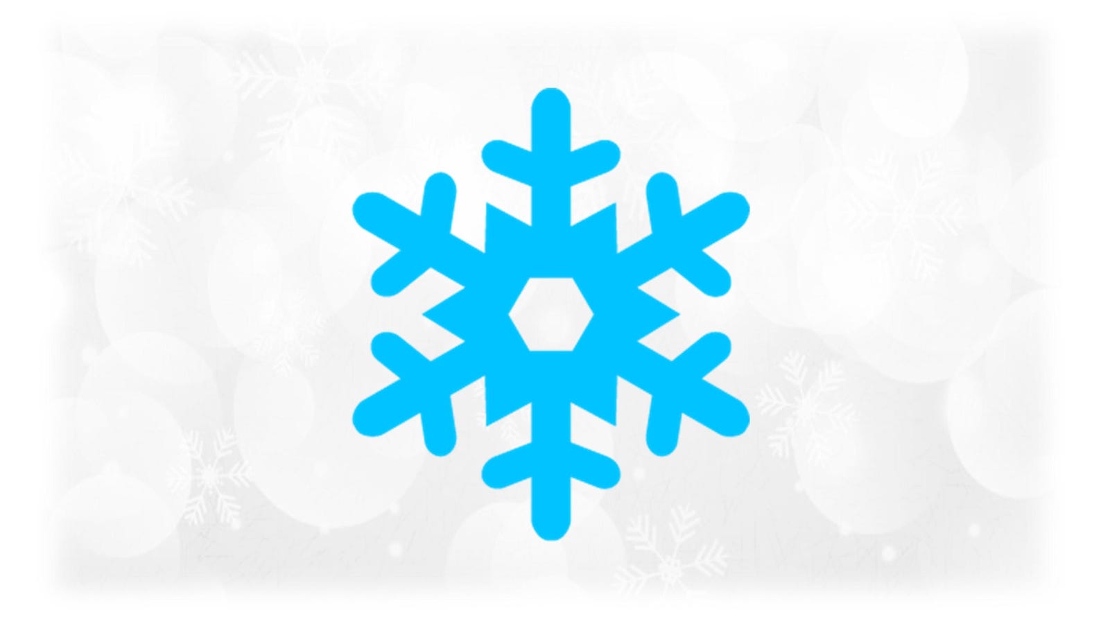 Holiday Clipart: Simple Easy Blue Snowflake Silhouette for Winter or ...