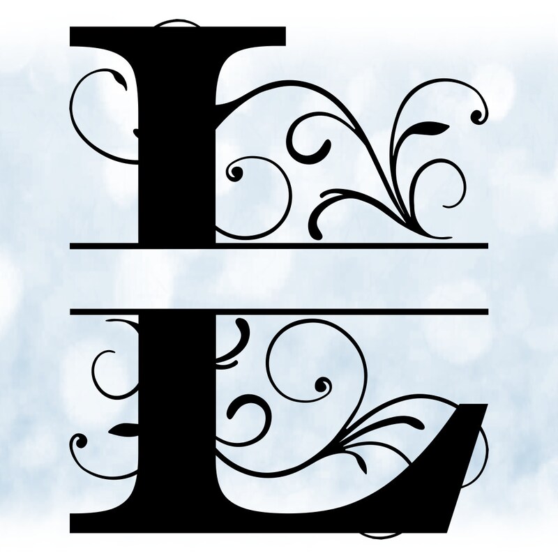 Split Letter Monogram Svg - Etsy