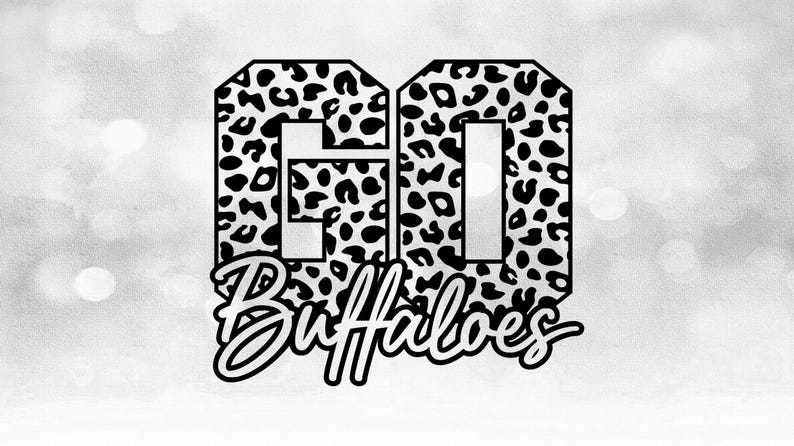 Sports Clipart: Black Leopard Skin / Cheetah Pattern "go" With Script ...