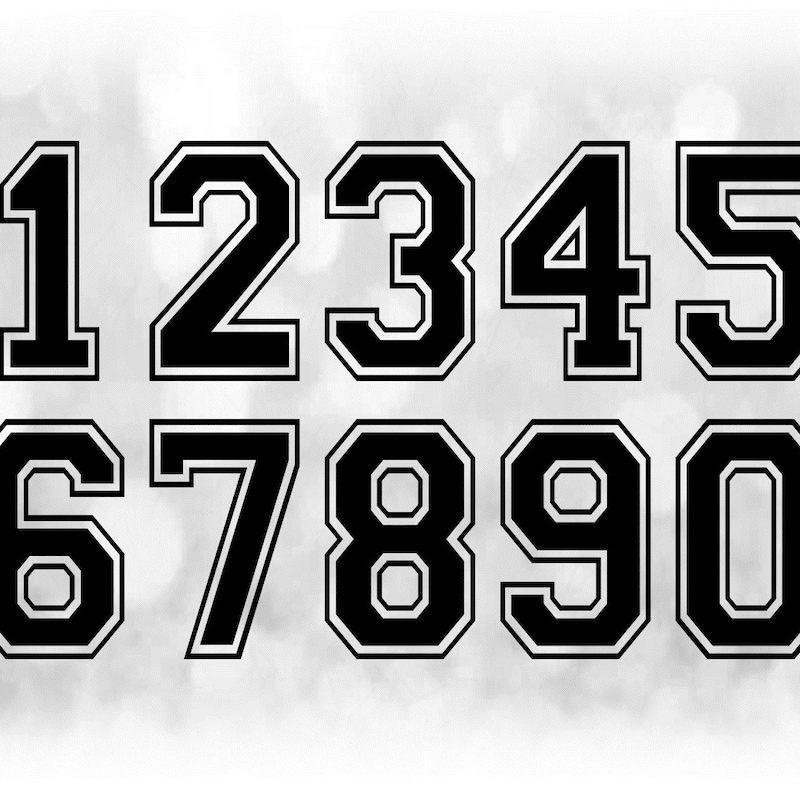 Number Block Font - Etsy