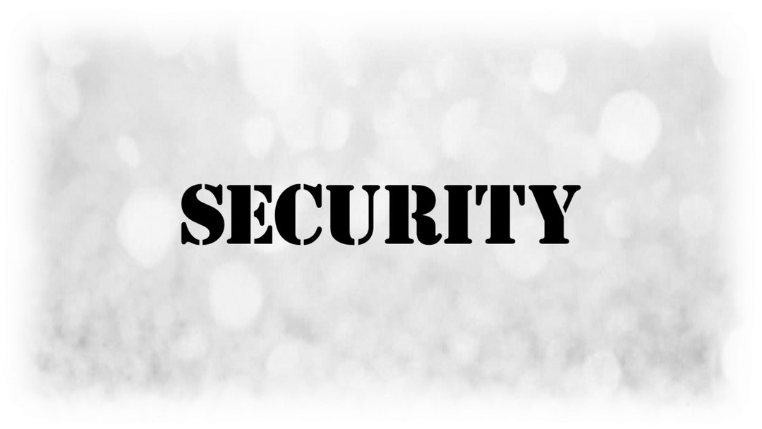 Word Clipart: Simple Bold Black Word "security" in Stencil Style All ...