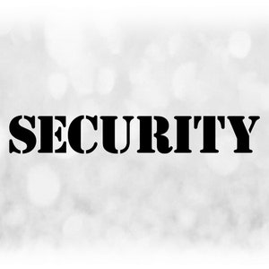 Word Clipart: Simple Bold Black Word "security" in Stencil Style All ...