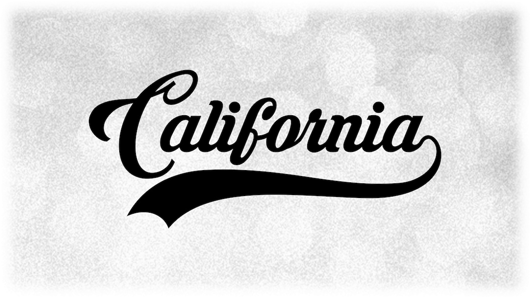 Geography Clipart: Black State Name "california" in Fancy Print Type ...