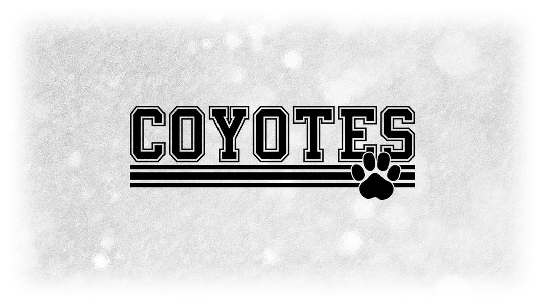 Sports Clipart: Black Bold "coyotes" Team Mascot Name in Varsity With ...