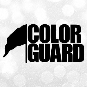 Sports Clipart: Black Color Guard Flag With Words "color Guard" for ...