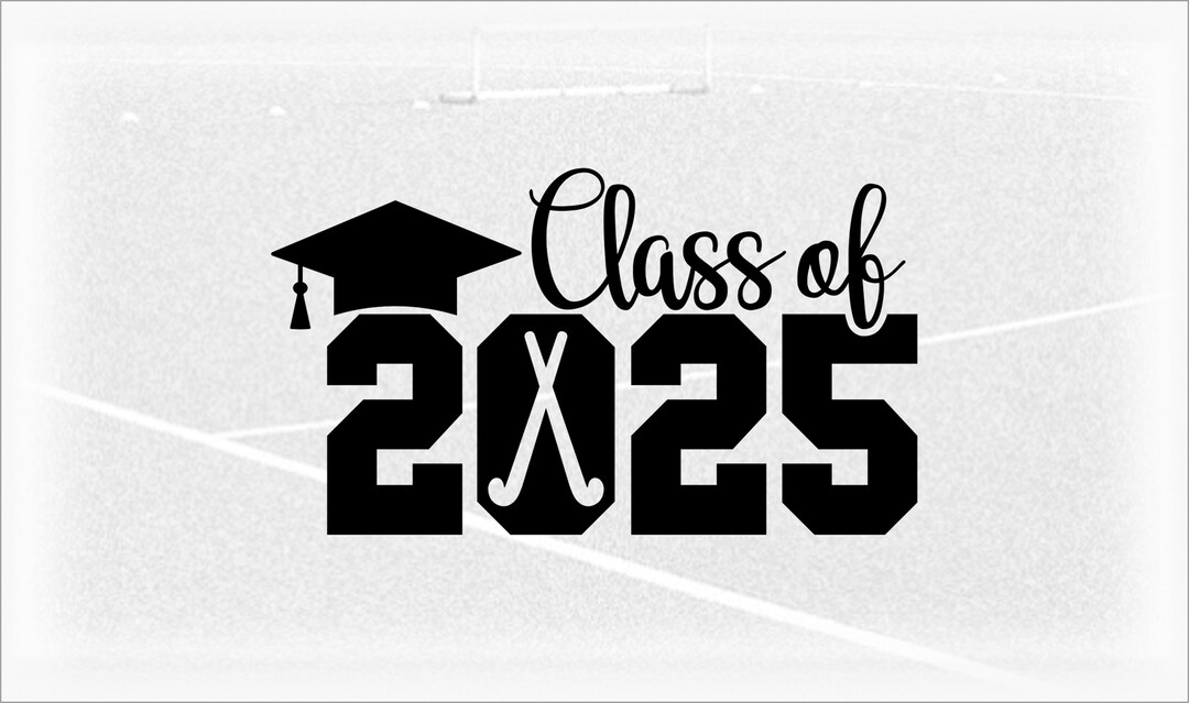 Educational Clipart: Black Words class of 2025 in Script & Bold Varsity ...