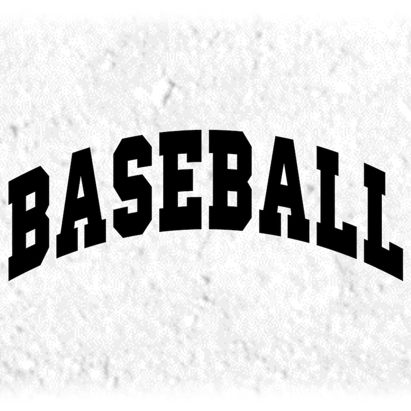 Arched Baseball Word - Etsy