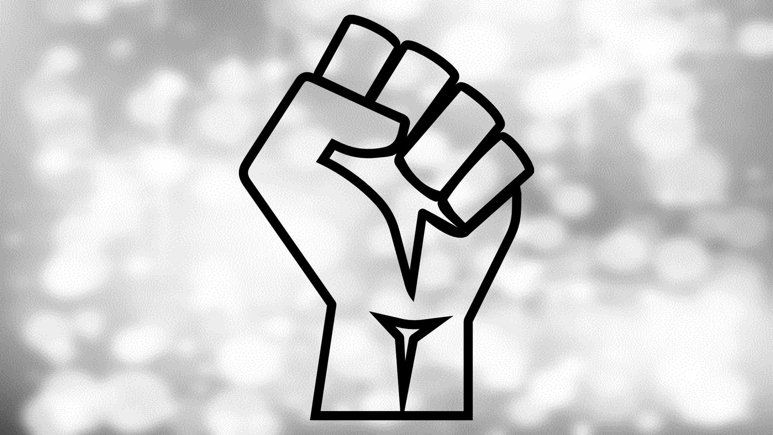 Clipart for Causes: Black Power Fist Symbol Thick Bold Black - Etsy