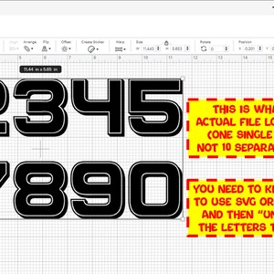 Sports: Jersey Number Templates Grouped on ONE Single Sheet Black ...