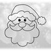 Holiday Clipart: Black Outline of Santa Claus or St. (Download Now) - Etsy