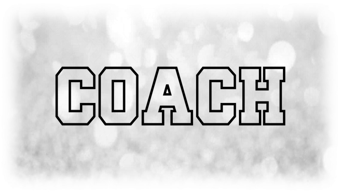Sports Clipart: Black Word coach in Bold - Etsy