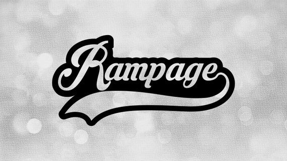 Sports Clipart: Black Word With Cutout rampage - Etsy