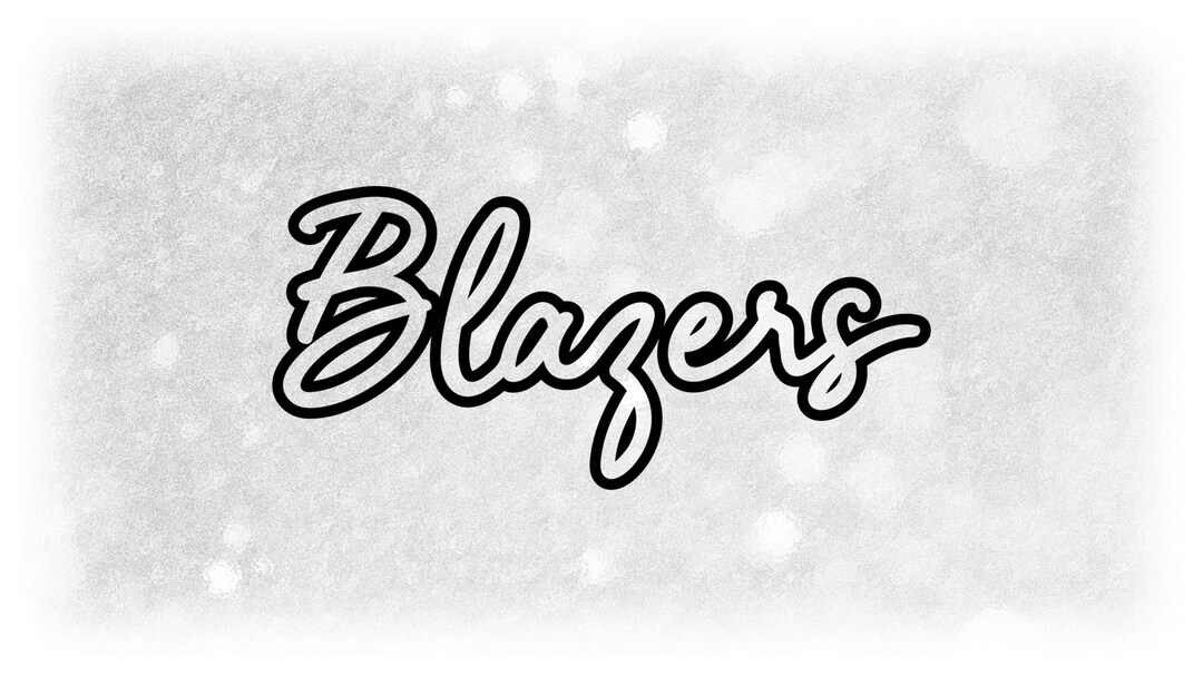 Sports Clipart: Script Cursive Style blazers Team Mascot Name Cutout of ...