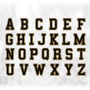 Sports Clipart: Alphabet Letter Templates Grouped on Single Sheet ...