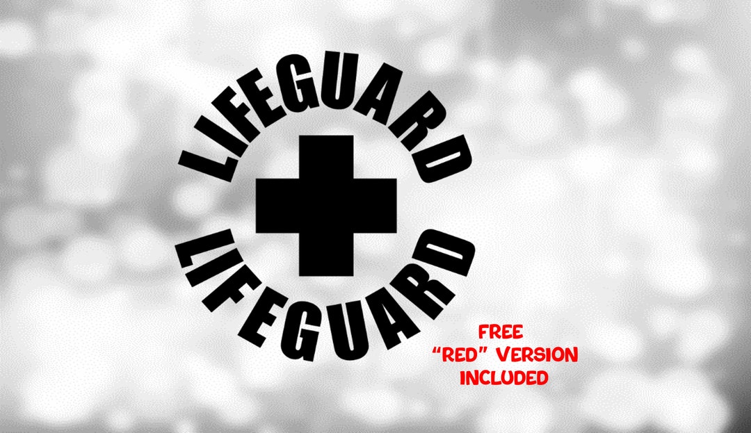 Medical Clipart: Black Bold Cross or Plus With Words "lifeguard" Curved ...